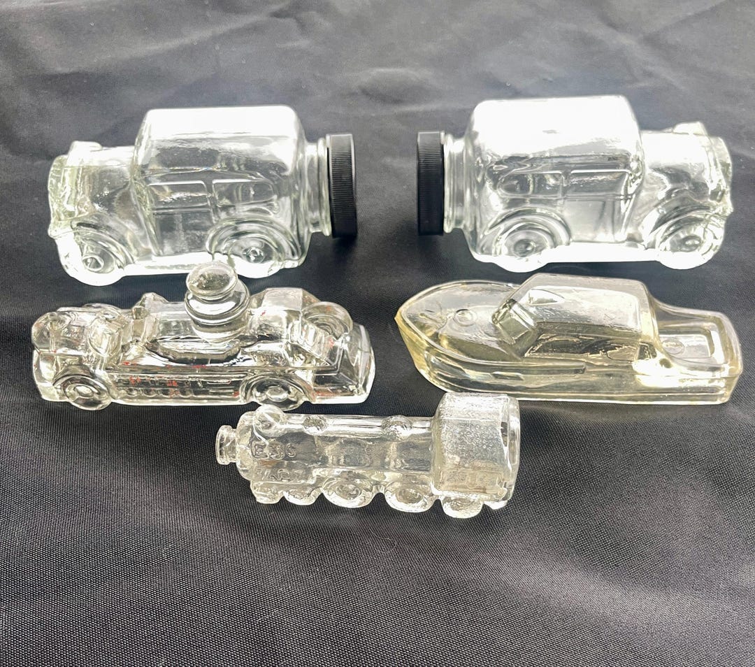 Set of 5 Vintage Glass Candy Containers 1940's - Etsy
