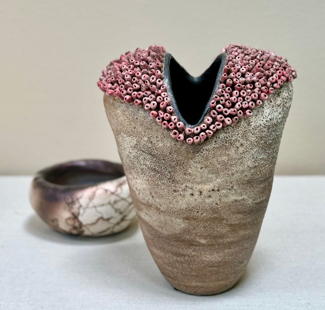 Large Sculptural Ceramic Vase: Coastal Marine, Sea Sponge Art - Etsy