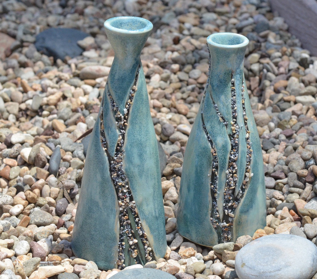 Handmade Aqua Blue Ceramic Vase. BLUE CREEK Pottery Vase. - Etsy