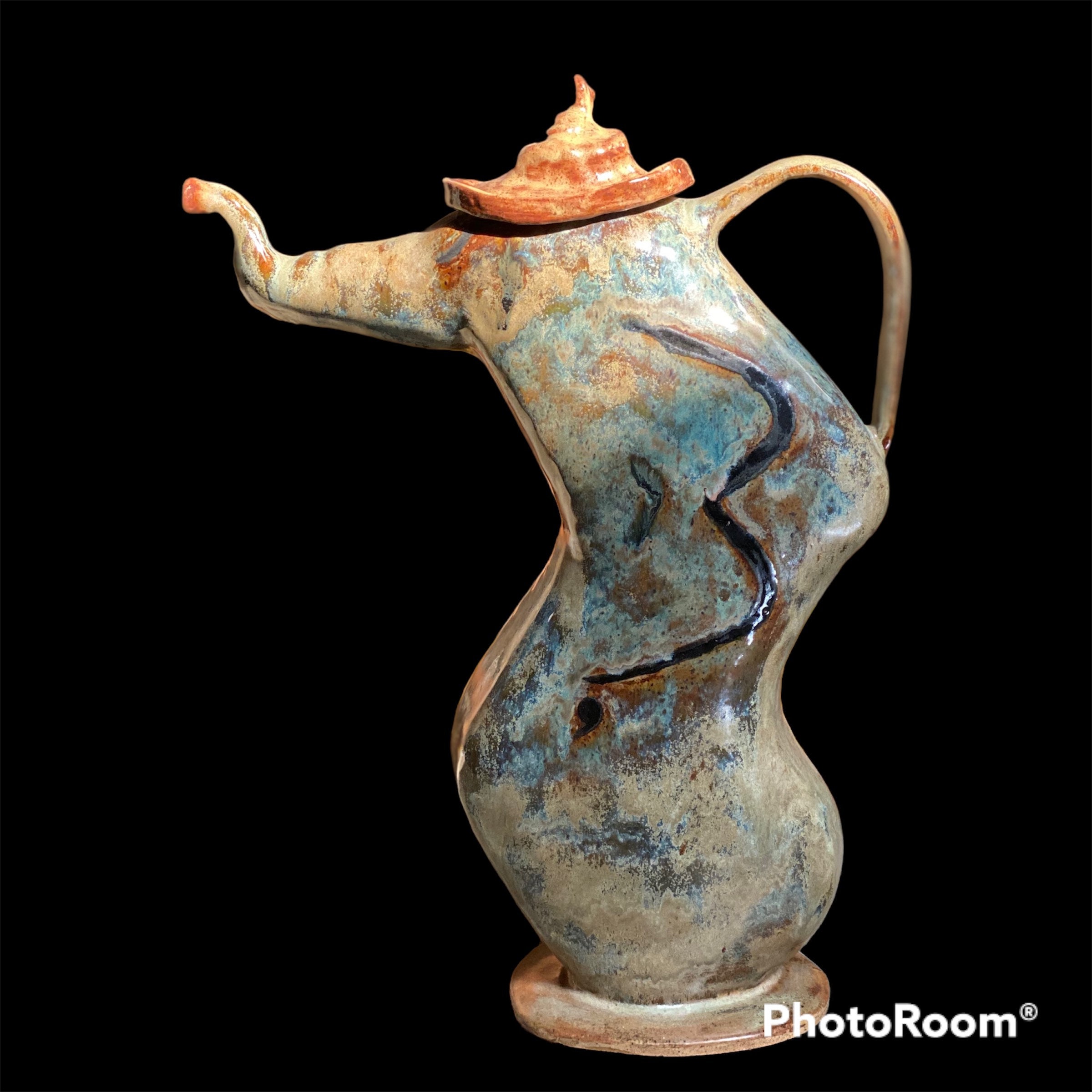 Elephant Ceramic Teapot. Extra Large Hand Built Whimsical DUMBO Teapot ...