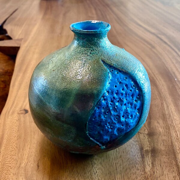 Raku Vase - Etsy