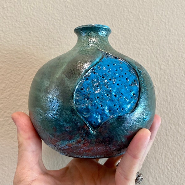 Raku Vase - Etsy