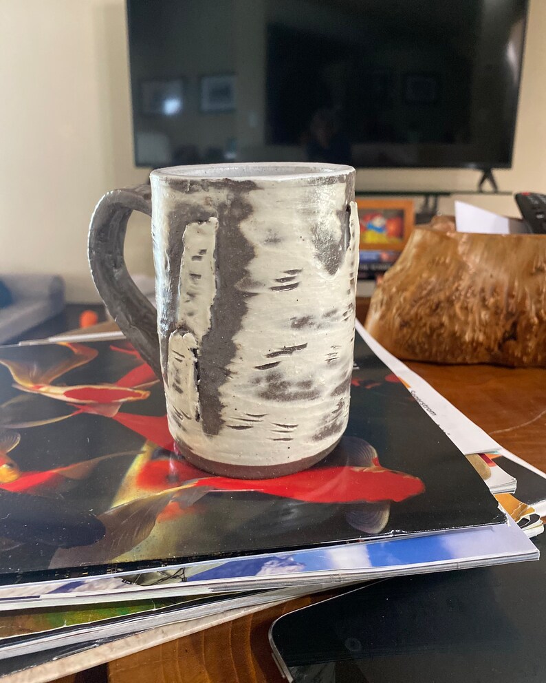 Large Birch Tree Handmade Ceramic Mug. Coffee Mug Inspired by Nature ...