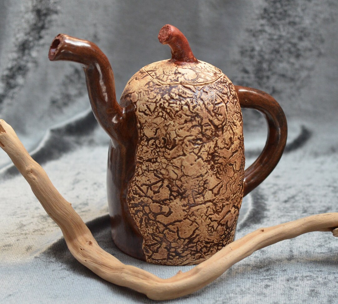 Ceramic Teapot. Nature Inspired Tree Teapot. Handmade Woodland Teapot ...