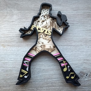 Elvis Presley Wooden Layered Wall Art - Music-themed Laser Cut Decor - Etsy