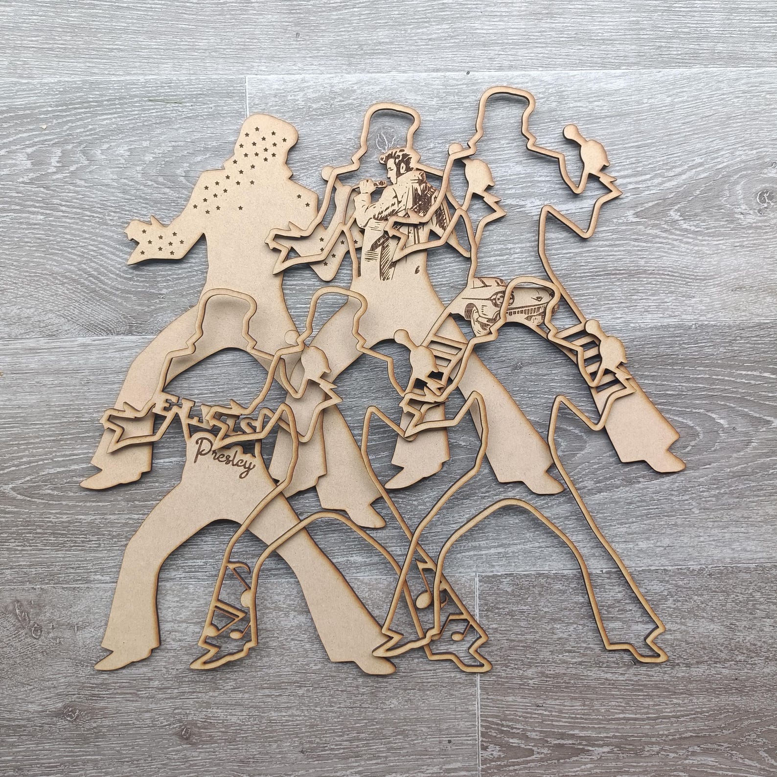 Elvis Presley Wooden Layered Wall Art - Music-themed Laser Cut Decor - Etsy