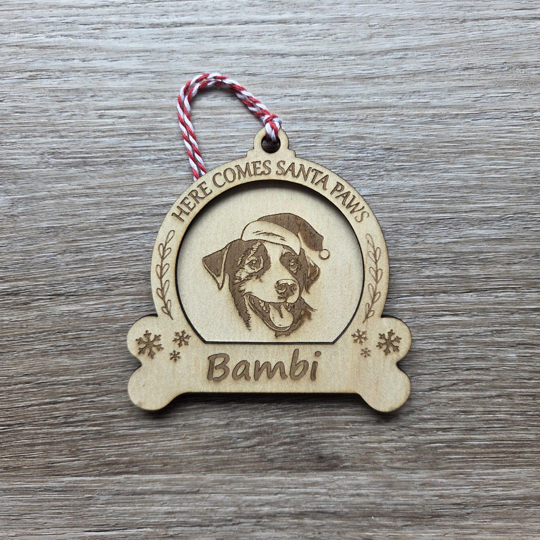 Personalised Dog Breed Christmas Ornament • Custom Pet Name Bauble ...