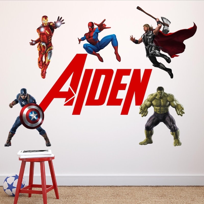 Superhero Wall Decal - Etsy