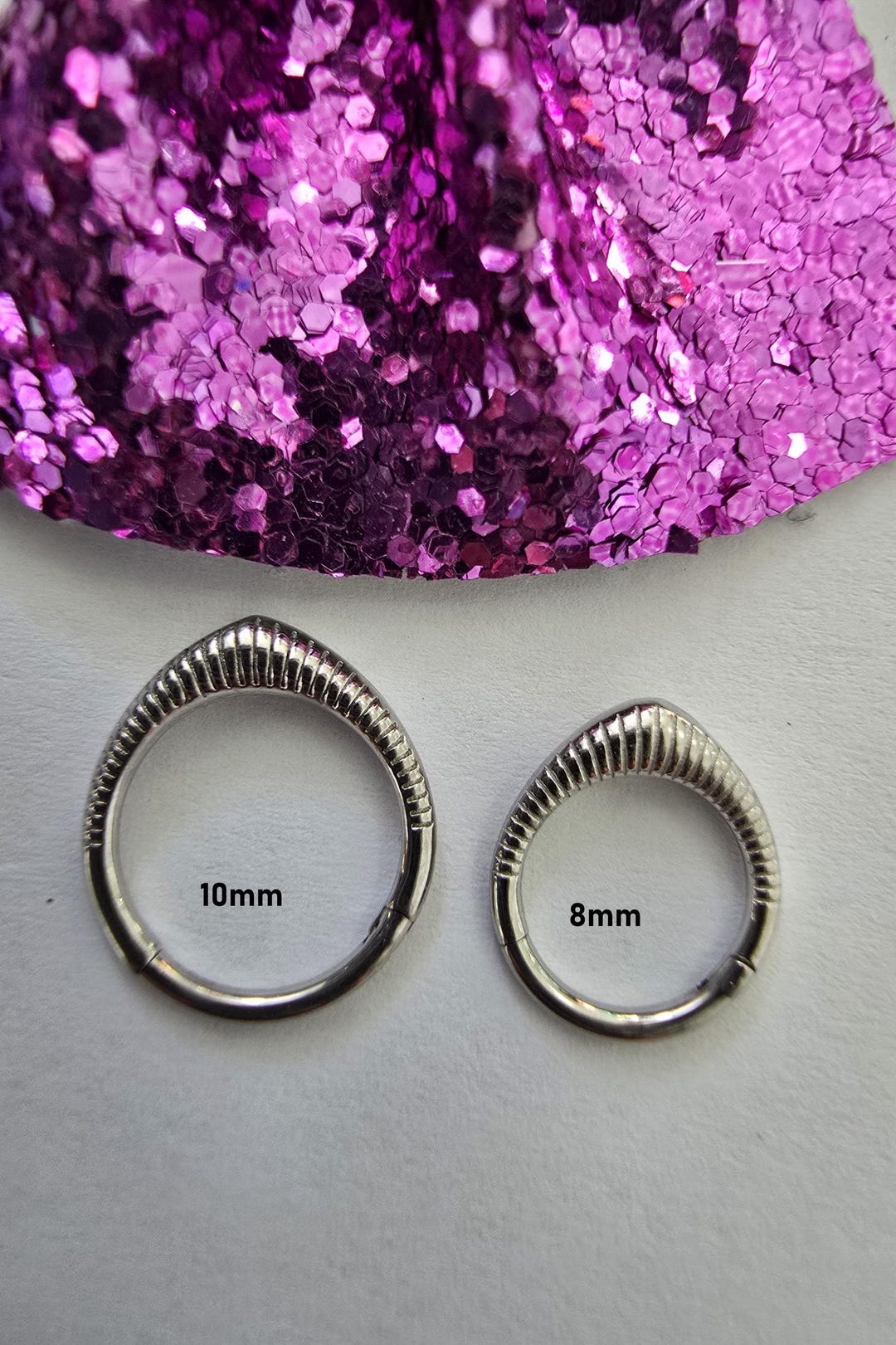 16G Moon Septum Ring| Crescent Clicker Hoop| Surgical Steel Nose Ring ...