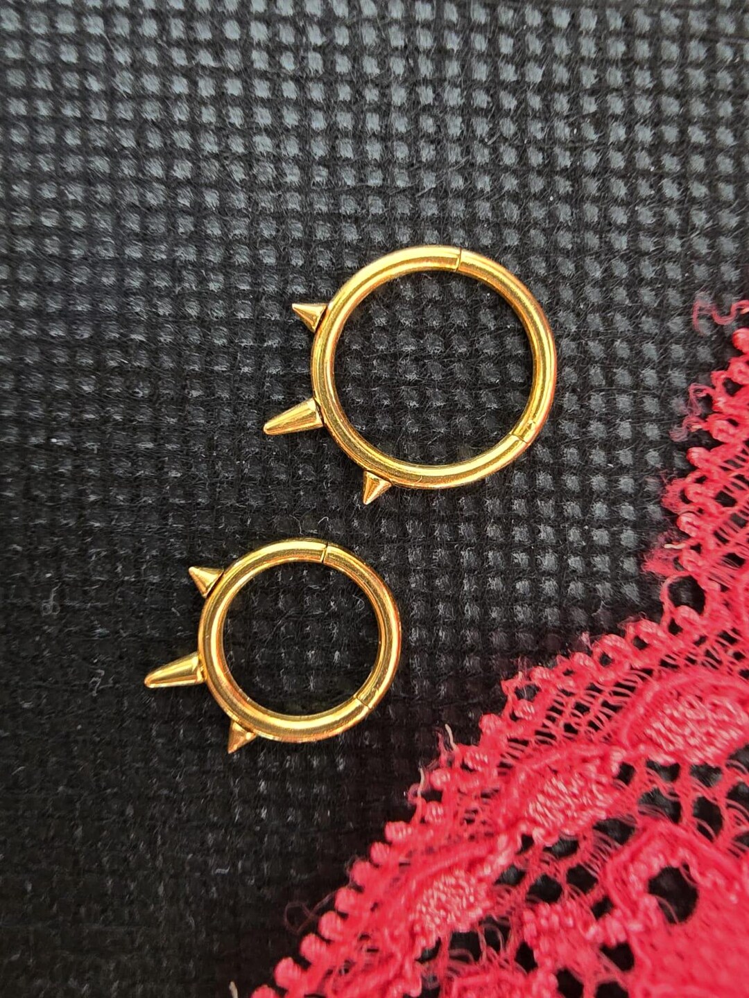 16G Titanium Spike Septum Ring| Triple Spike Hinged Clicker| Bold Edgy ...