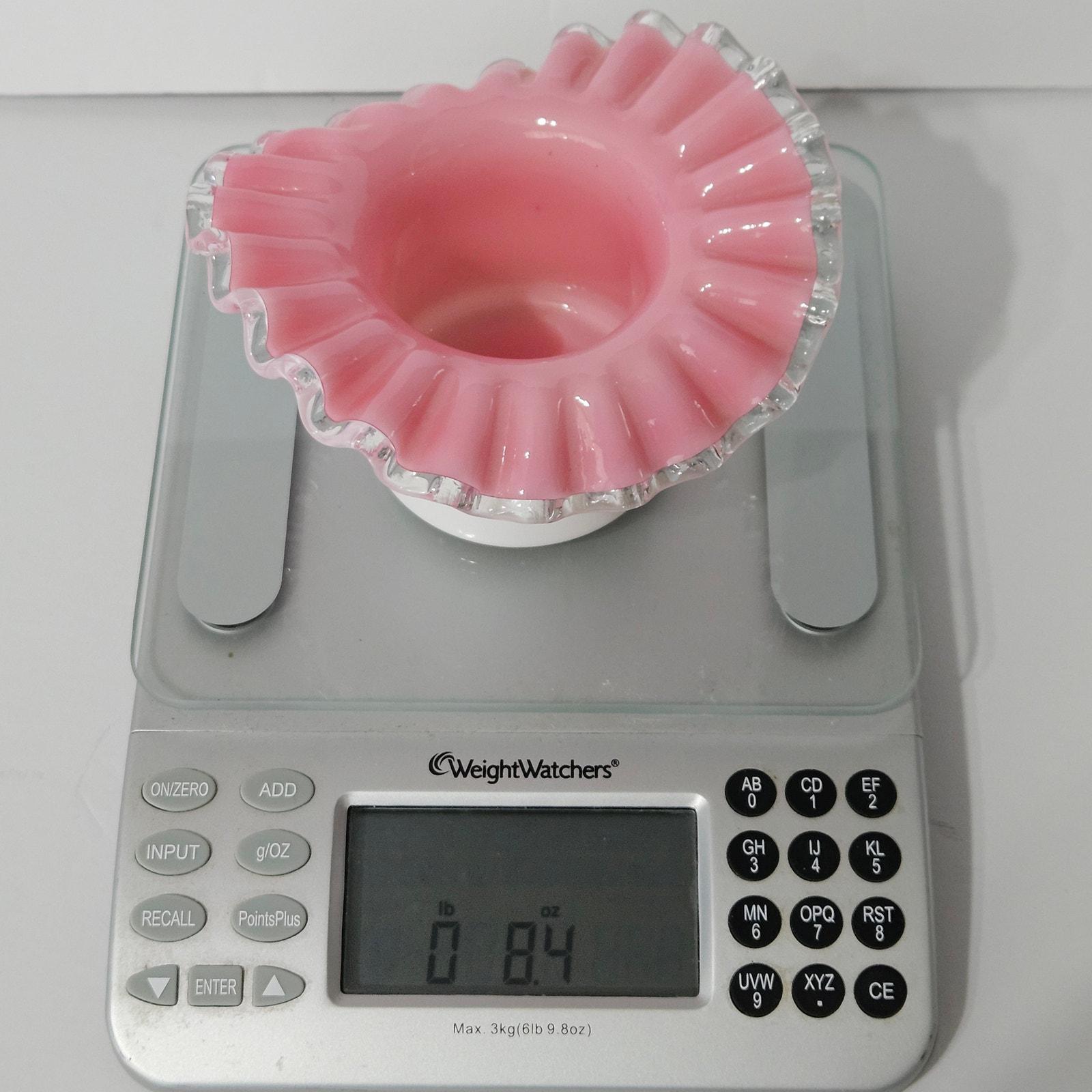 Fenton Miniature Peach Crest Top Hat Vase Crimped Art Glass - Etsy