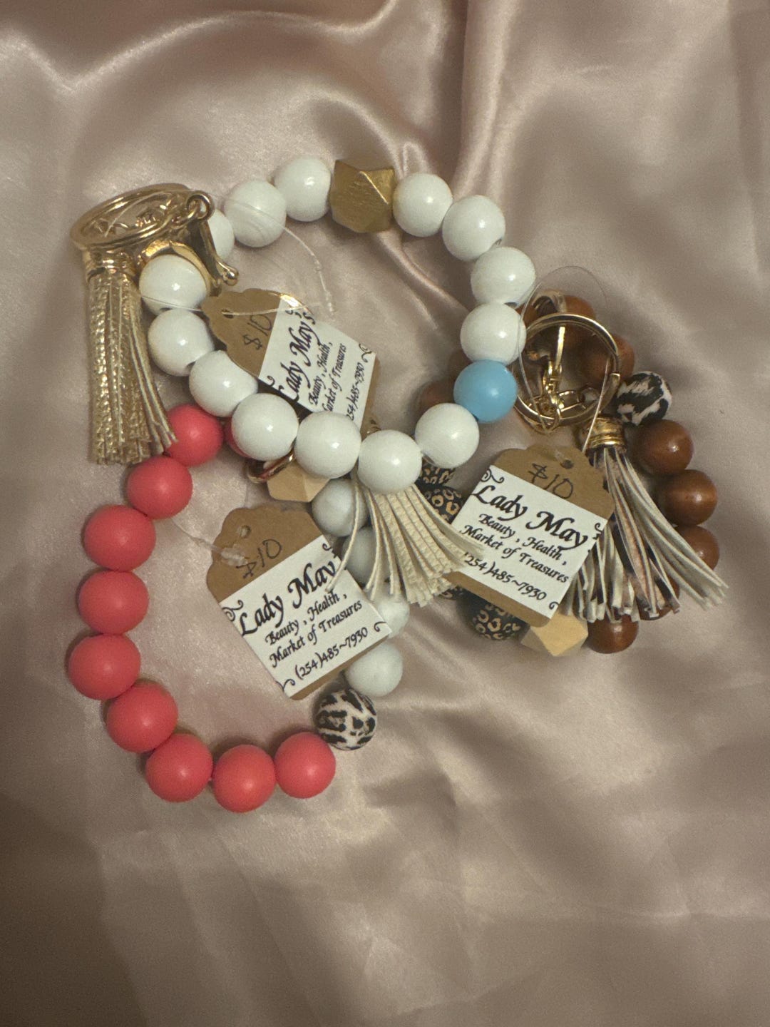 Beaded Wrist Keychain With Tassel - Etsy