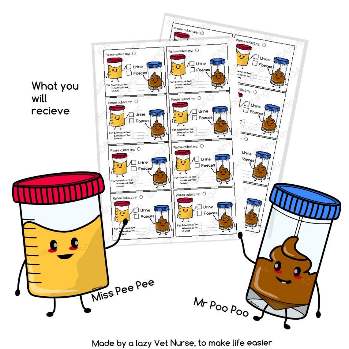 Sample Collection Veterinary Cage Cards DIGITAL DOWNLOAD PRINT - Etsy
