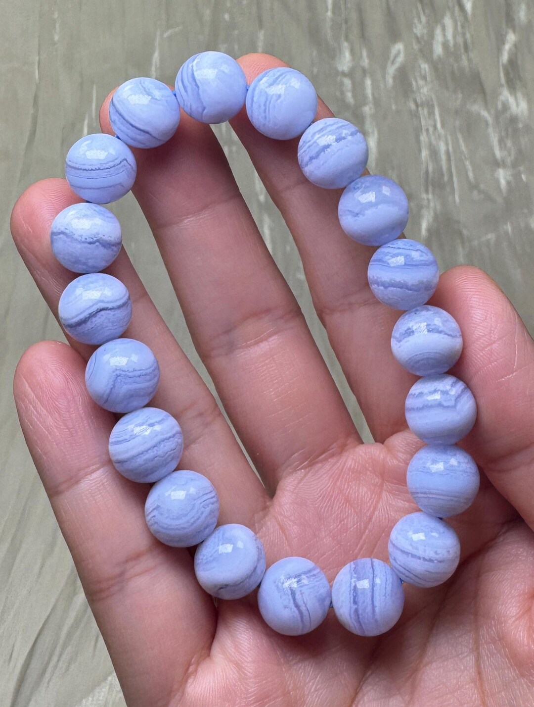 Cute Handmade Genuine Premium Grade 10mm Natural Blue Lace Agate ...