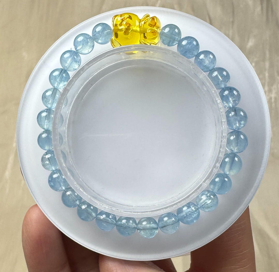Fabulous Handmade High Quality 6mm Natural Baby Blue Aquamarine With a ...