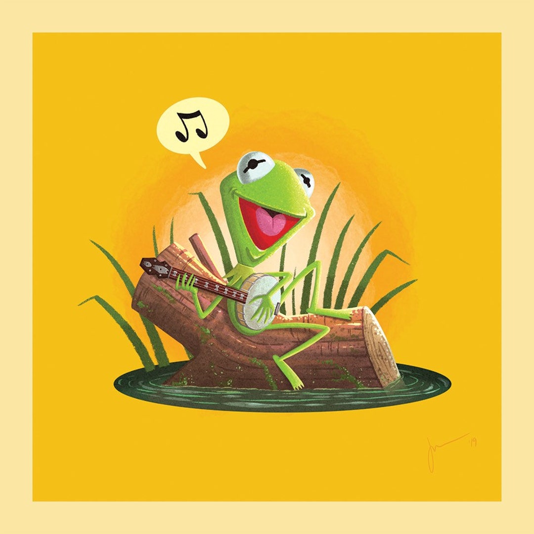 Kermit the Frog - 8x8 Print Ready to Frame! - Etsy