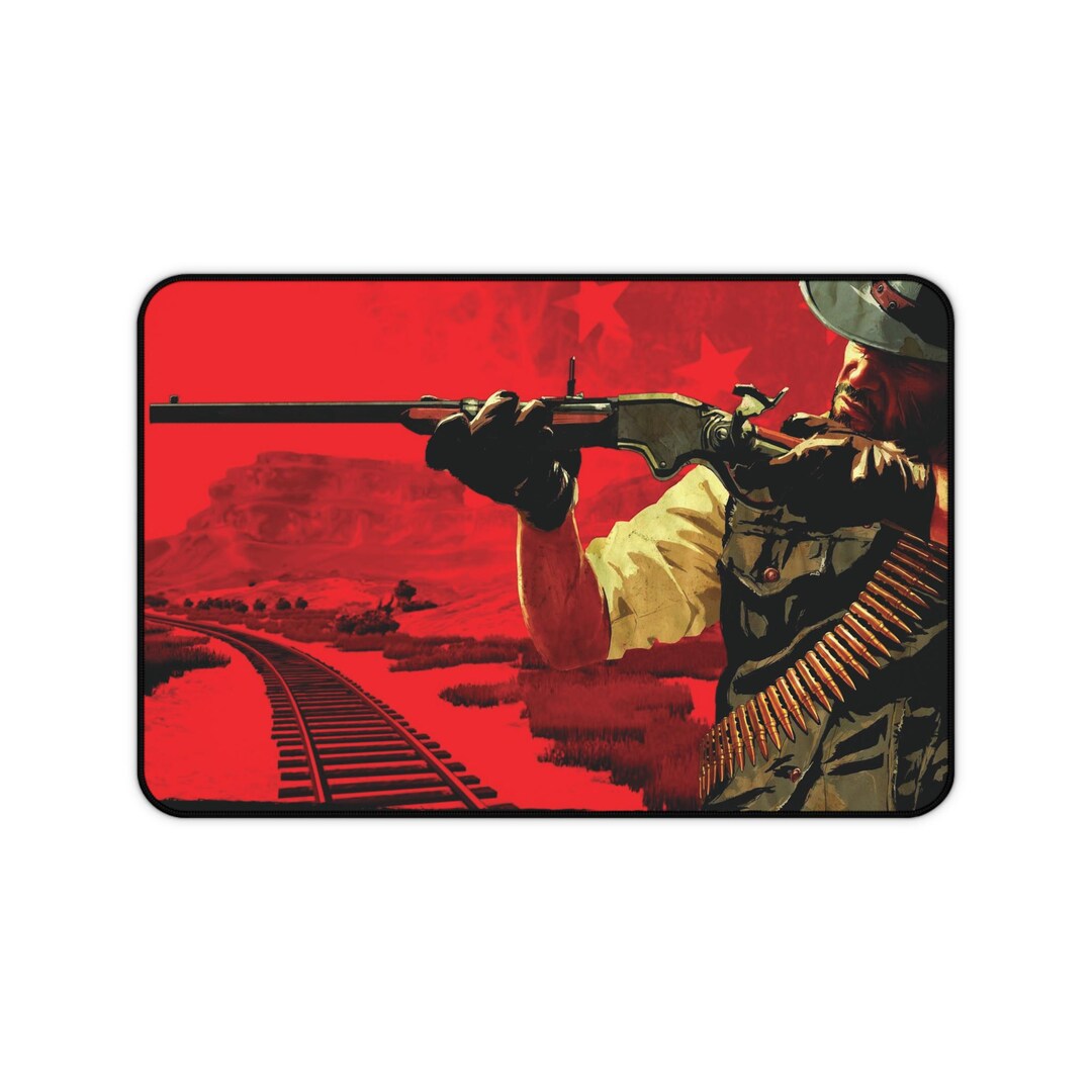 Red Dead Redemption Desk Mat - Gaming Mouse Pad, Cowboy Video Game Desk ...