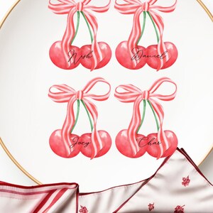 Cherry Name Place Card: Editable Template (digital Download) - Etsy
