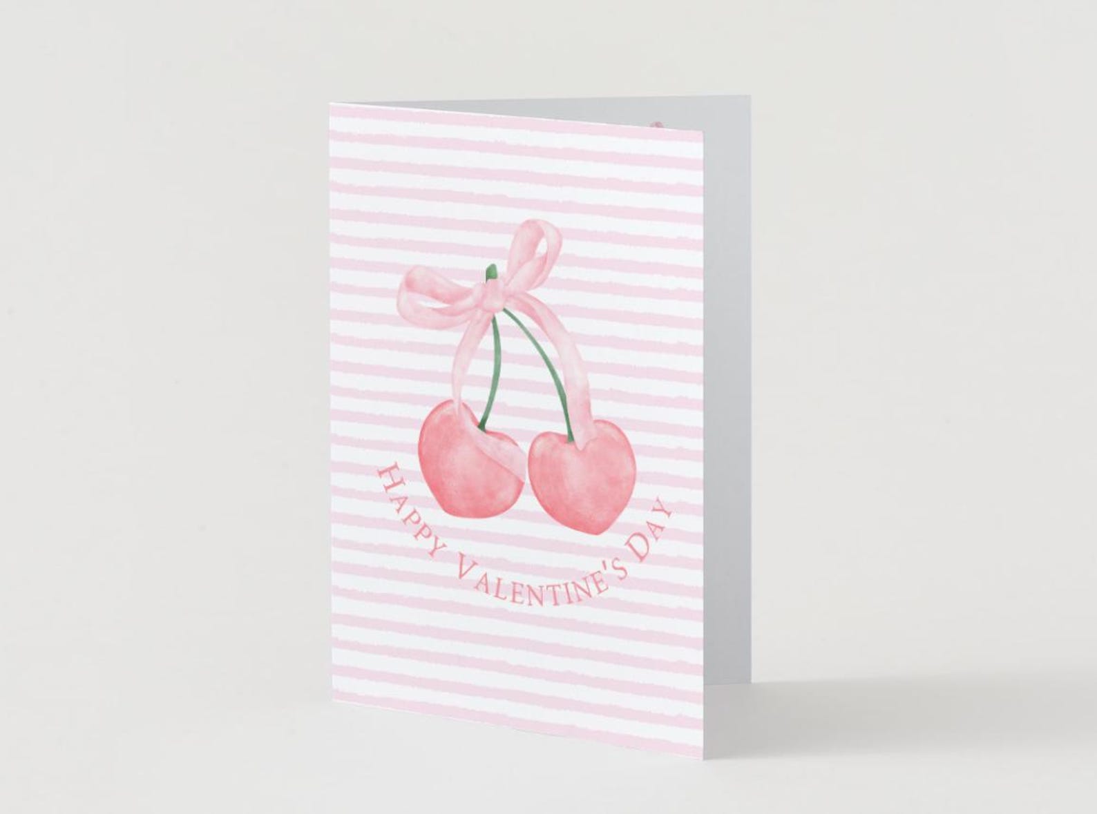 Printable Cherries Valentine's Day Card, Editable Message, Greeting ...