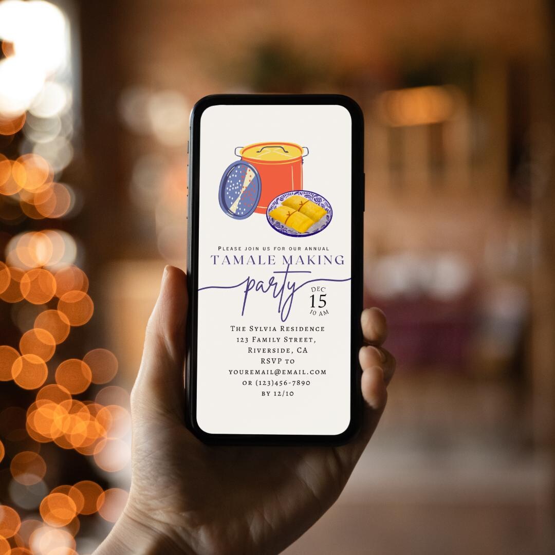 Digital Tamale Making Party Invite: Editable Holiday Template - Etsy