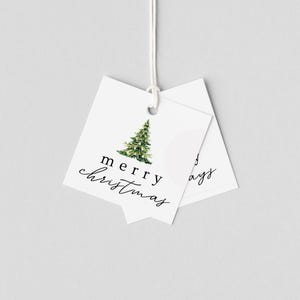 Printable Gift Tags, Editable Gift Tag, Digital Template, Merry ...