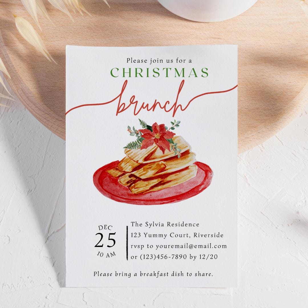 Printable Tamale Christmas Brunch Party Invite (editable Template) - Etsy
