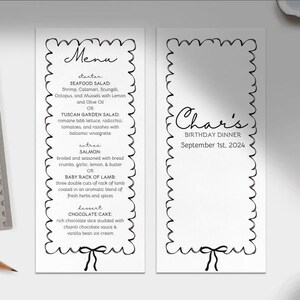 Printable Ruffles Menu Card, Editable Menu Card, Ruffle Frame Menu ...