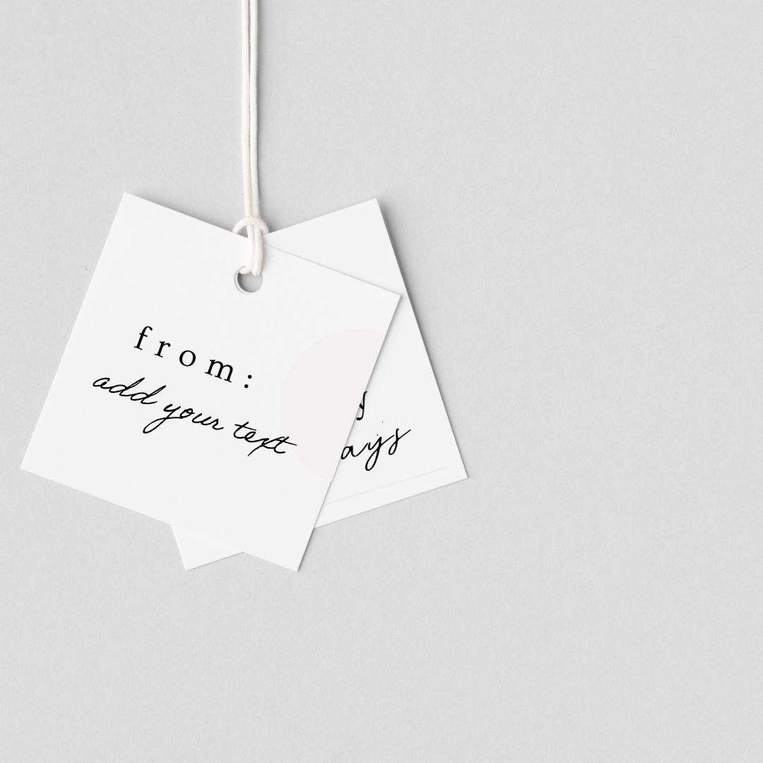 Printable Gift Tags, Editable Gift Tag, Digital Template, Merry ...