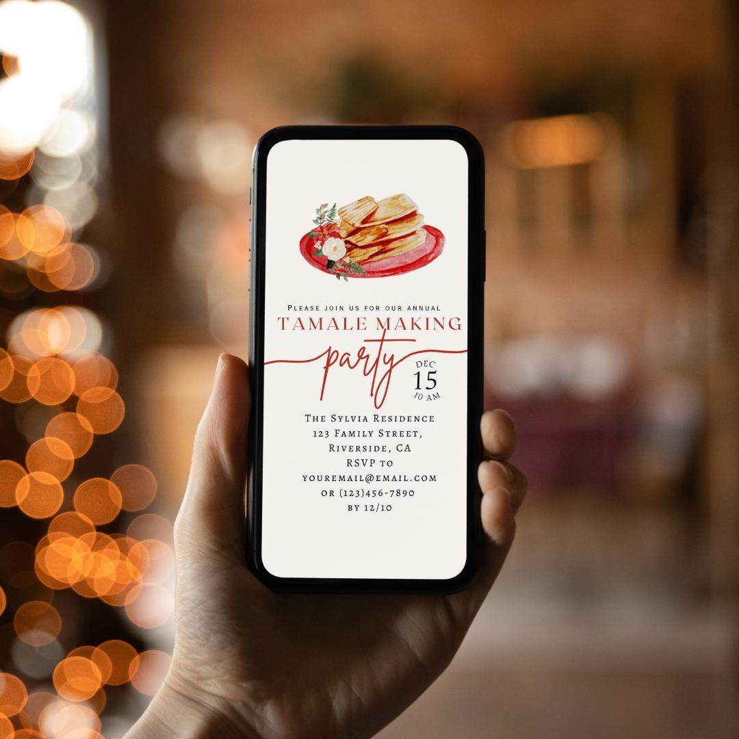 Digital Tamale Making Party Invite: Editable Holiday Template - Etsy