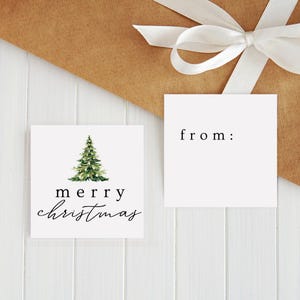 Printable Gift Tags, Editable Gift Tag, Digital Template, Merry ...