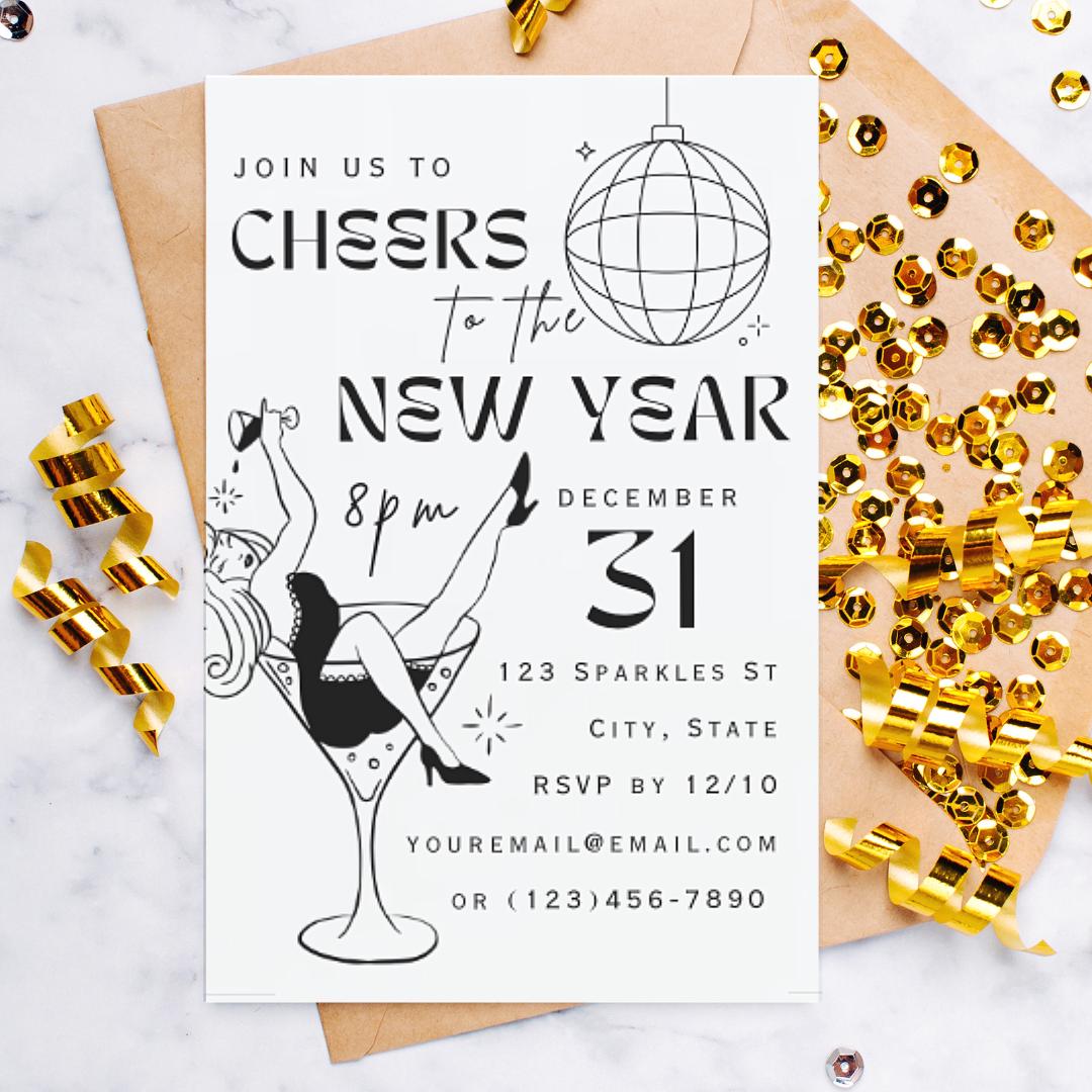 Editable NYE Party Invite Template (digital Download) - Etsy