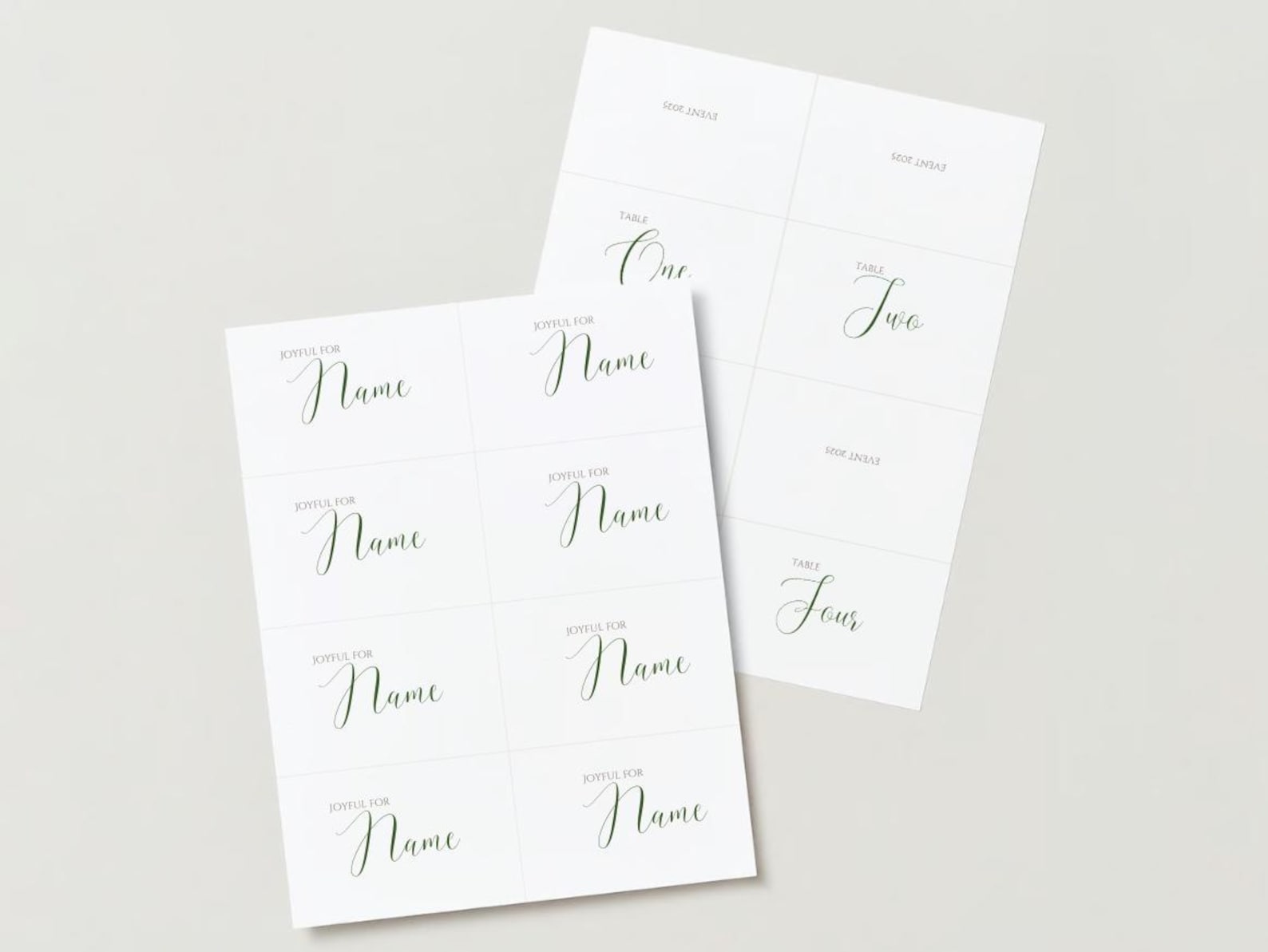 Printable Place Card Template: Editable Name Card (digital Download) - Etsy