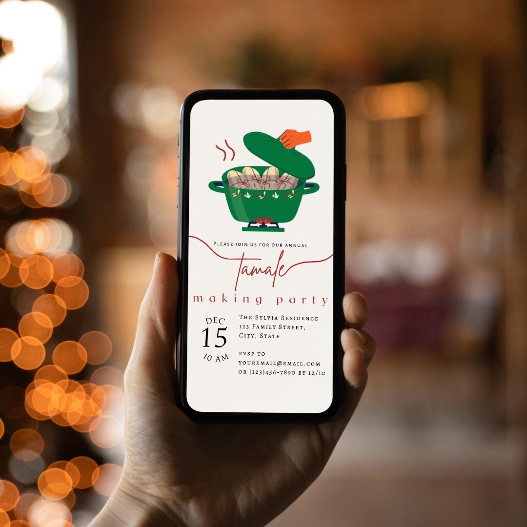 Digital Tamale Making Party Invite: Editable Template - Etsy