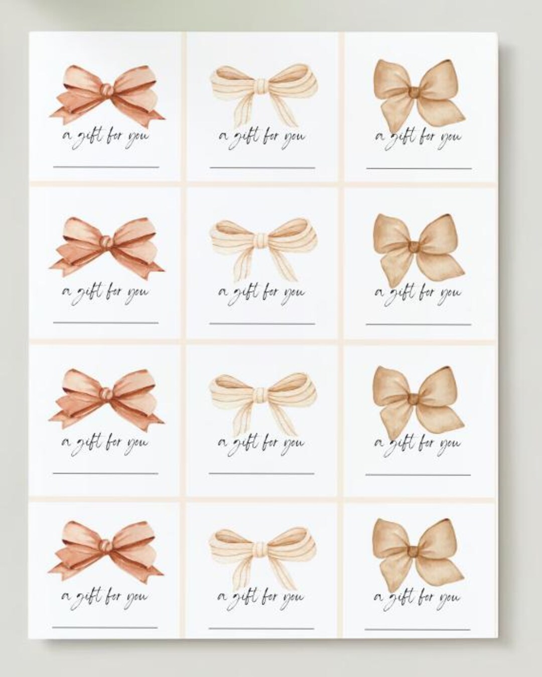 Printable Gift Tags, Editable Gift Tag, Digital Template - Etsy