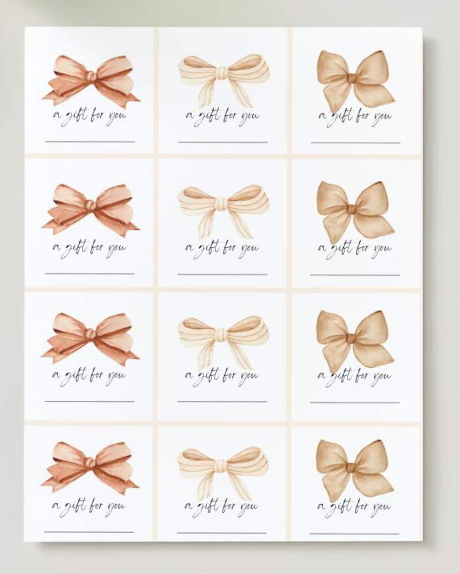 Printable Gift Tags, Editable Gift Tag, Digital Template - Etsy