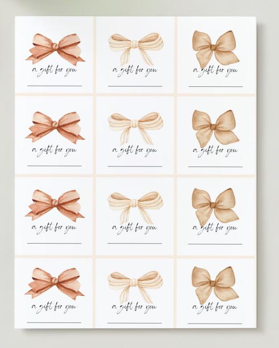 Printable Gift Tags, Editable Gift Tag, Digital Template - Etsy