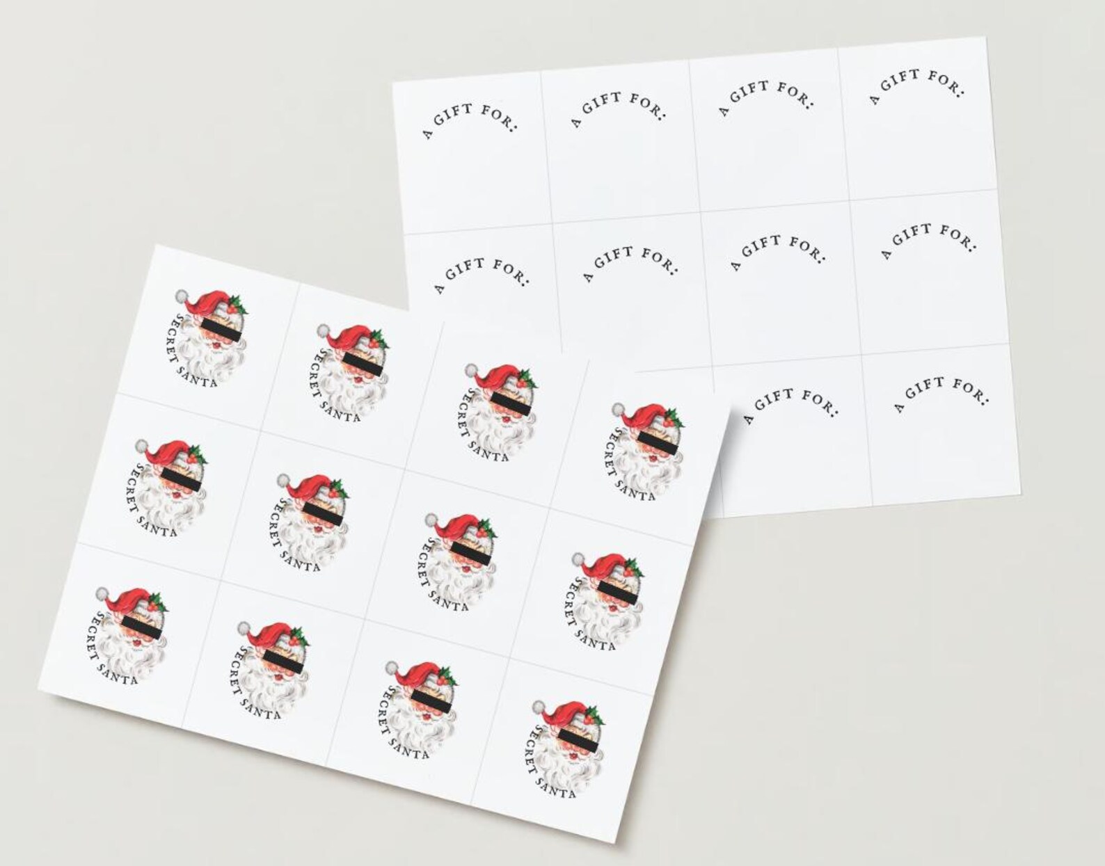 Printable Secret Santa Gift Tags: Editable Template (digital Download ...