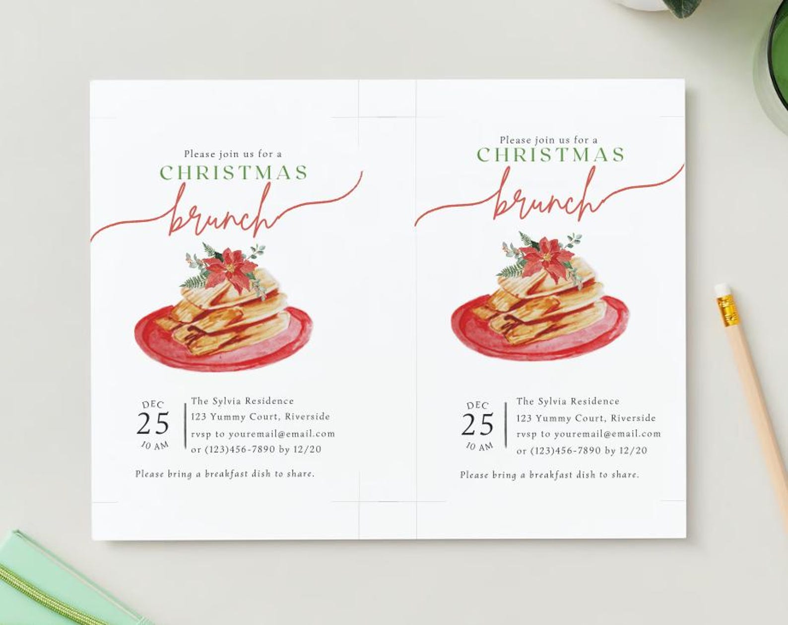 Printable Tamale Christmas Brunch Party Invite (editable Template) - Etsy