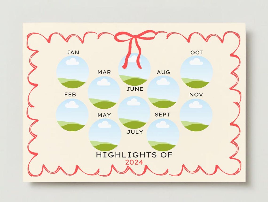 Printable Red Ruffles Holiday Photo Card (landscape), Editable Photo ...