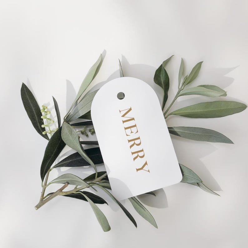 Printable Merry Gift Tags, Editable Gift Tag, Digital Template - Etsy