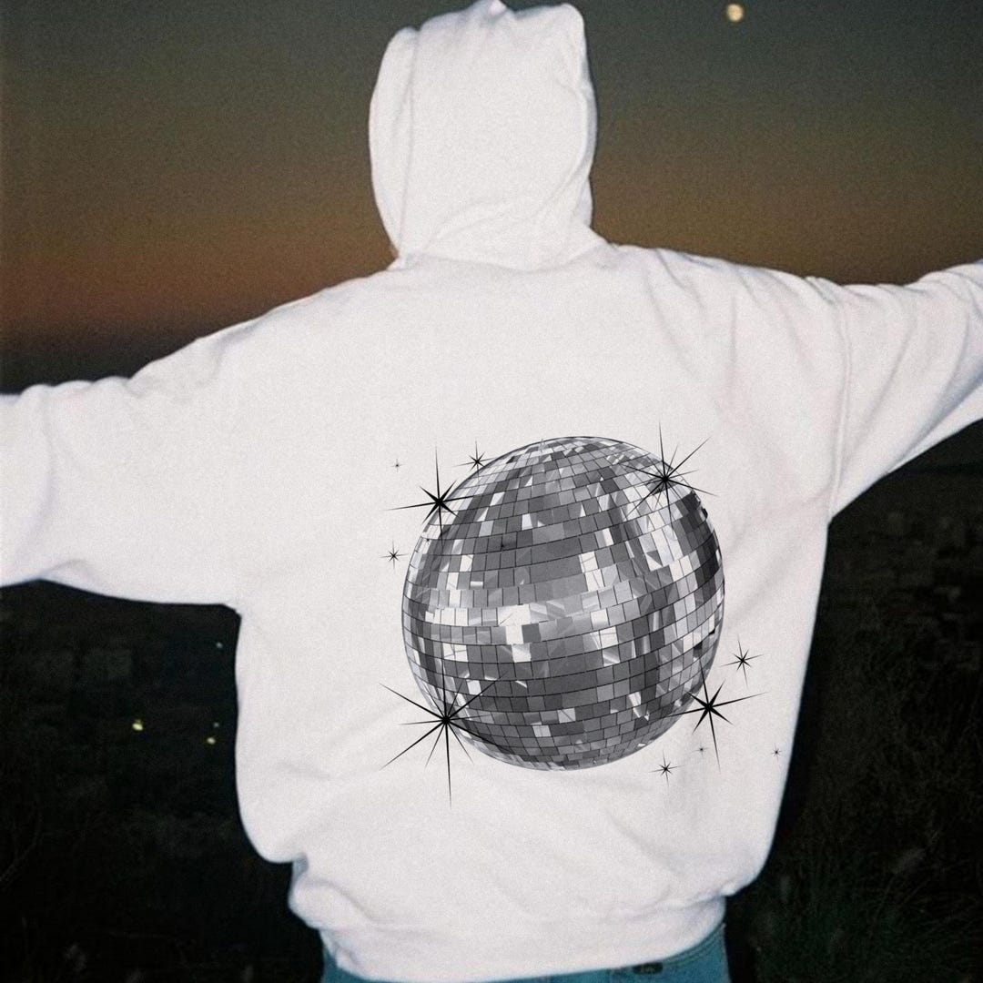 Disco Ball Stars Hoodie, Mirrorball Hoodie, Stockholm Style, Trendy ...