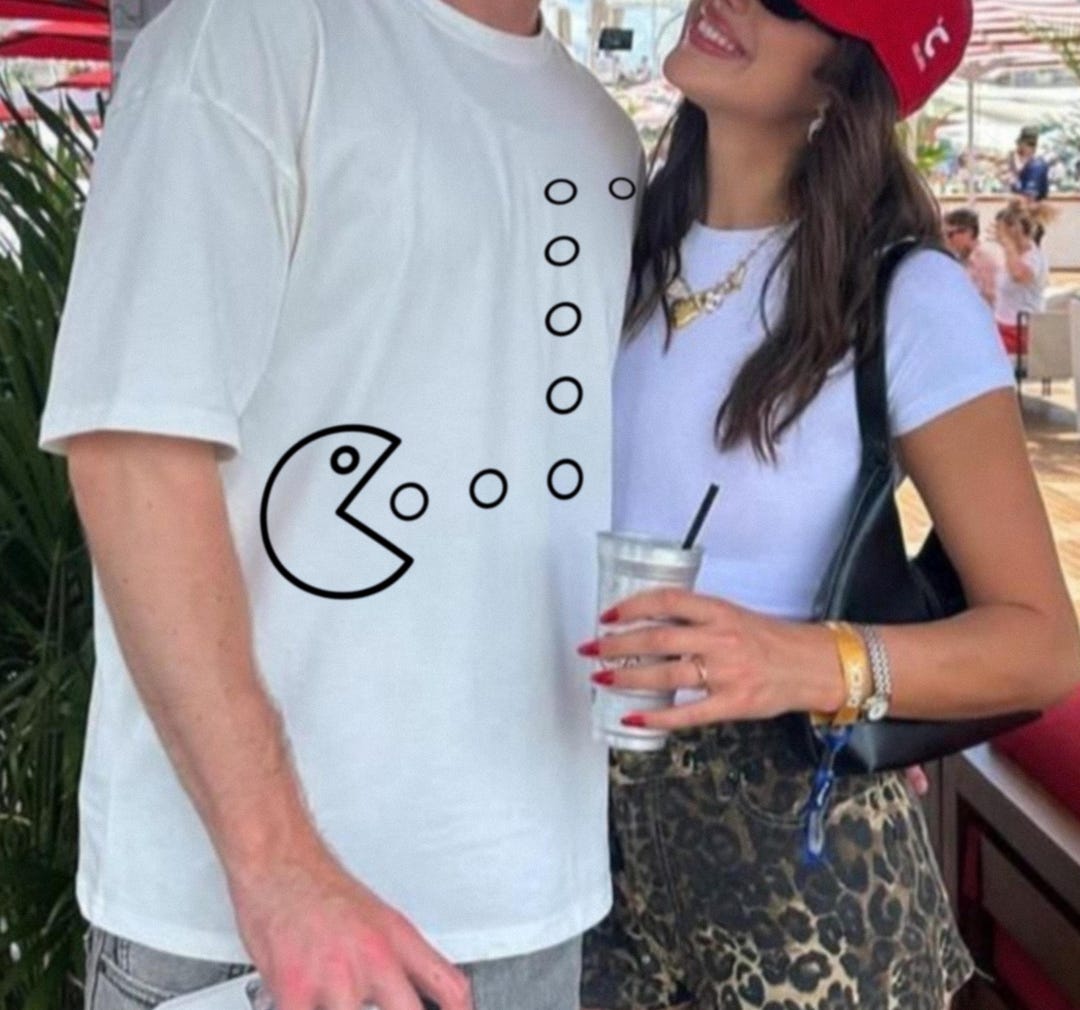 Pac-man Tshirt, Gift for Boyfriend, Couple Matching T-shirt, Couples ...