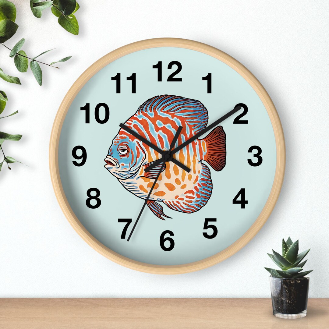 Discus Fish Wall Clock, Funny Aquarium House Decor Gift - Etsy