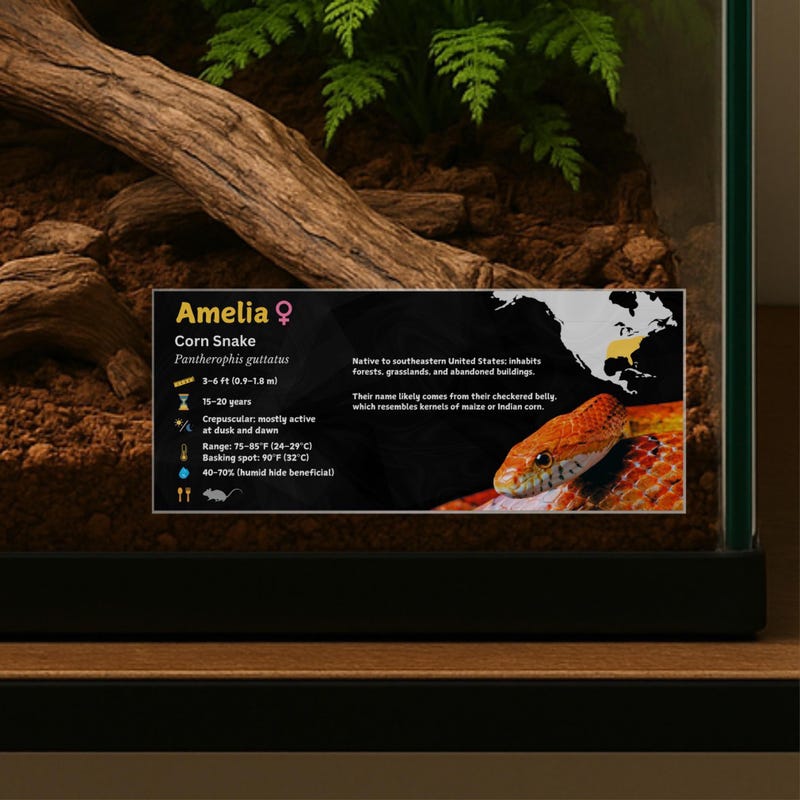 Vivarium Name Labels - Etsy