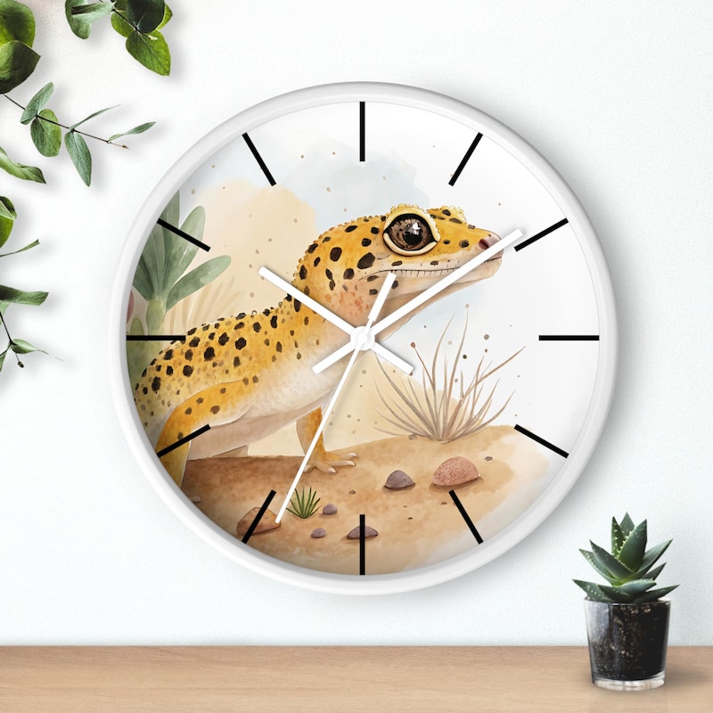 Clock Wall Lizard - Etsy UK