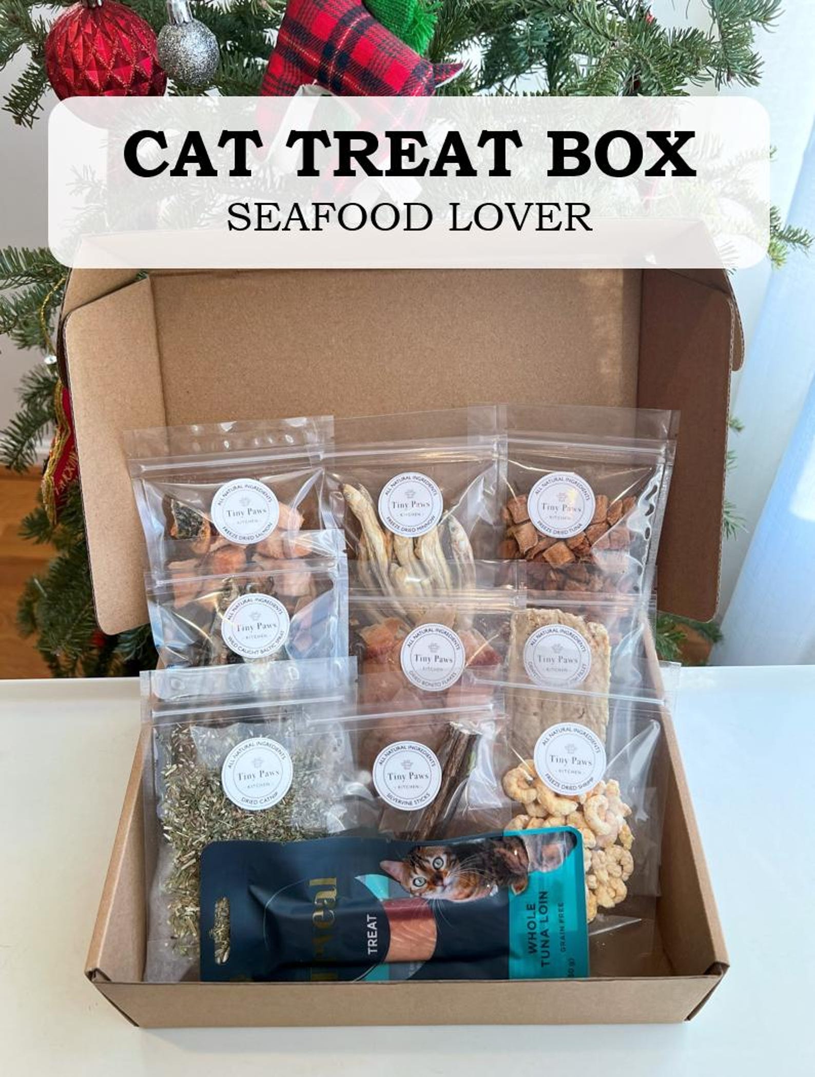 Seafood Cat Treat Box | Cat Snack Box | Cat Gifts | Cat Holiday Gift ...