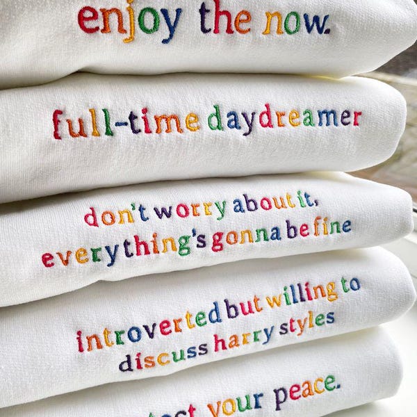 Embroidered Quote - Etsy