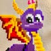 Spyro the Dragon, Perler Bead Spyro W/ Stand, Perler Bead Art - Etsy