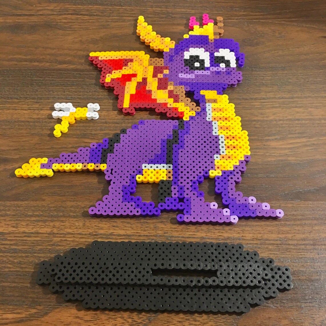 Spyro the Dragon, Perler Bead Spyro W/ Stand, Perler Bead Art - Etsy