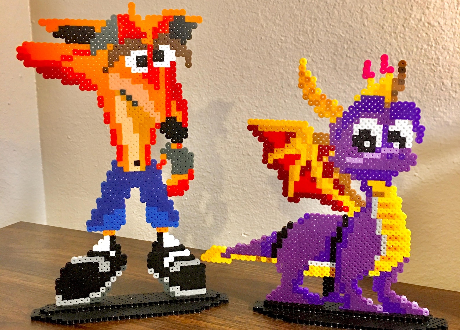 Spyro the Dragon, Perler Bead Spyro W/ Stand, Perler Bead Art - Etsy
